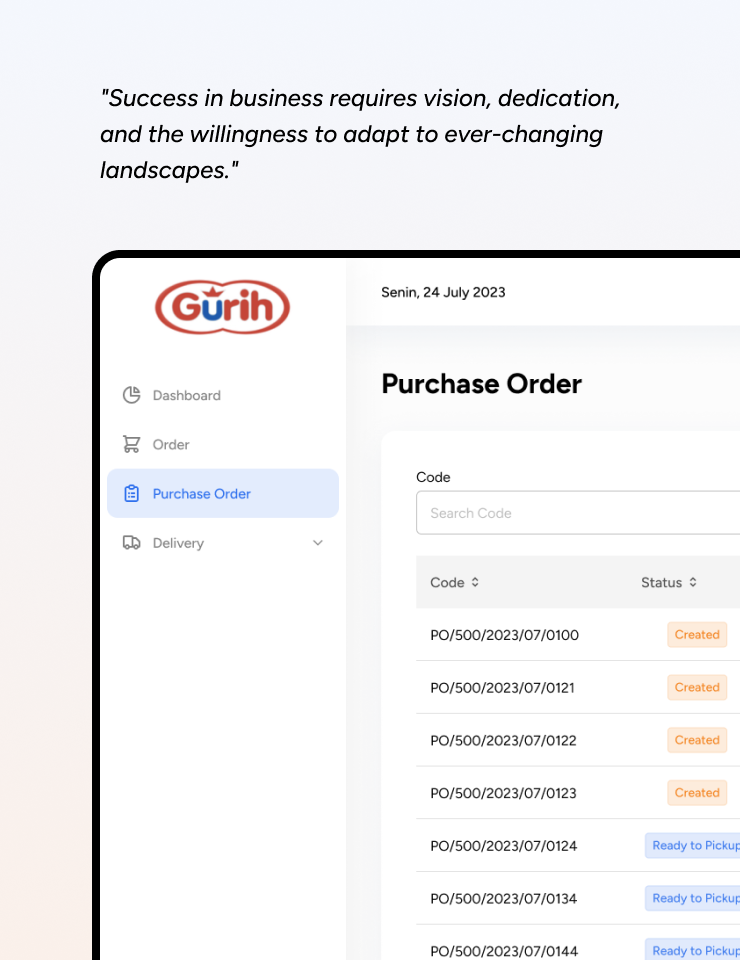 Gurih Mart Admin Dashboard